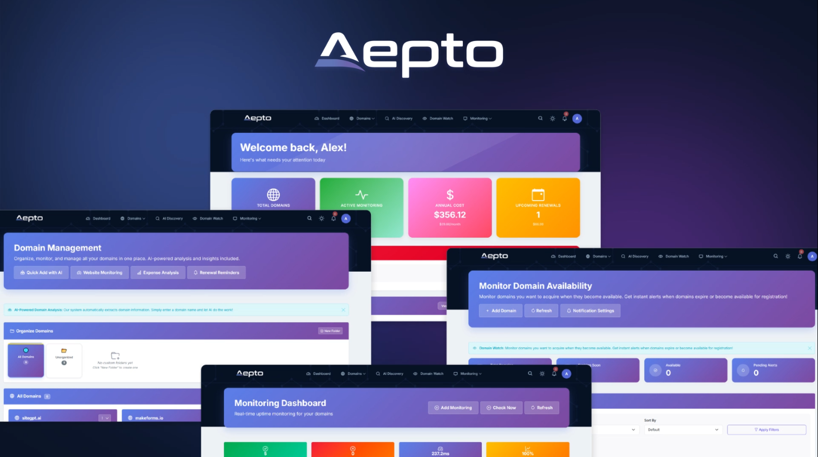 Aepto – AI Domain Monitoring | TinyLaunchpad